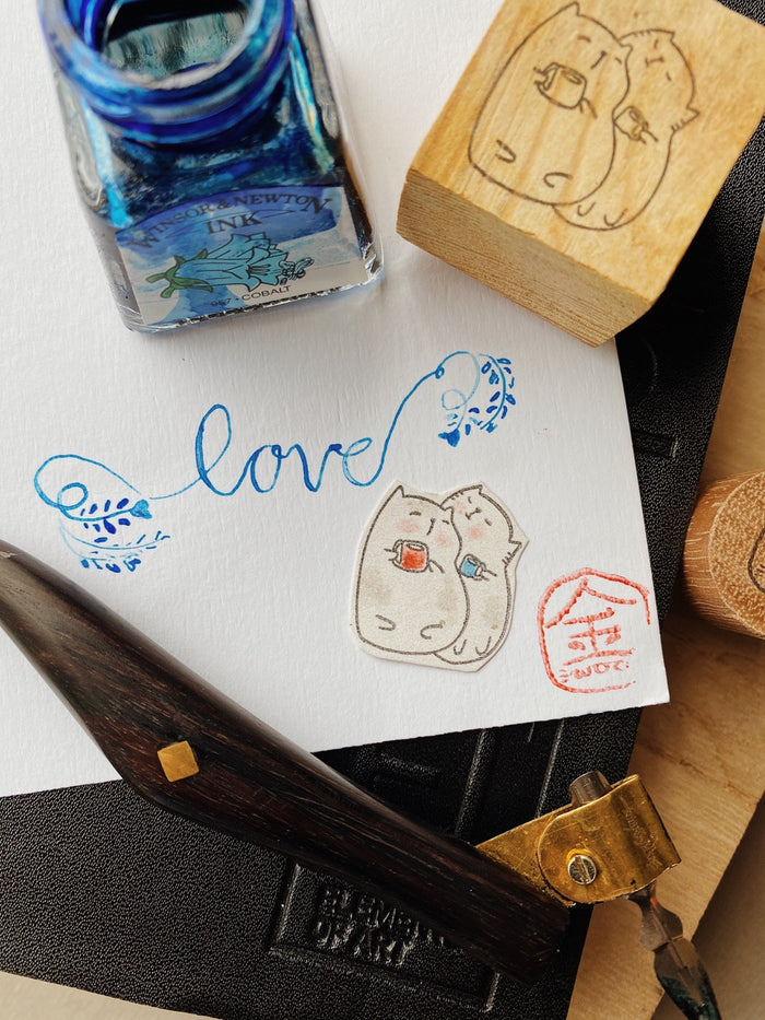 Sello de madera - Loving Cuppa – IKIGAI PAPELERIA